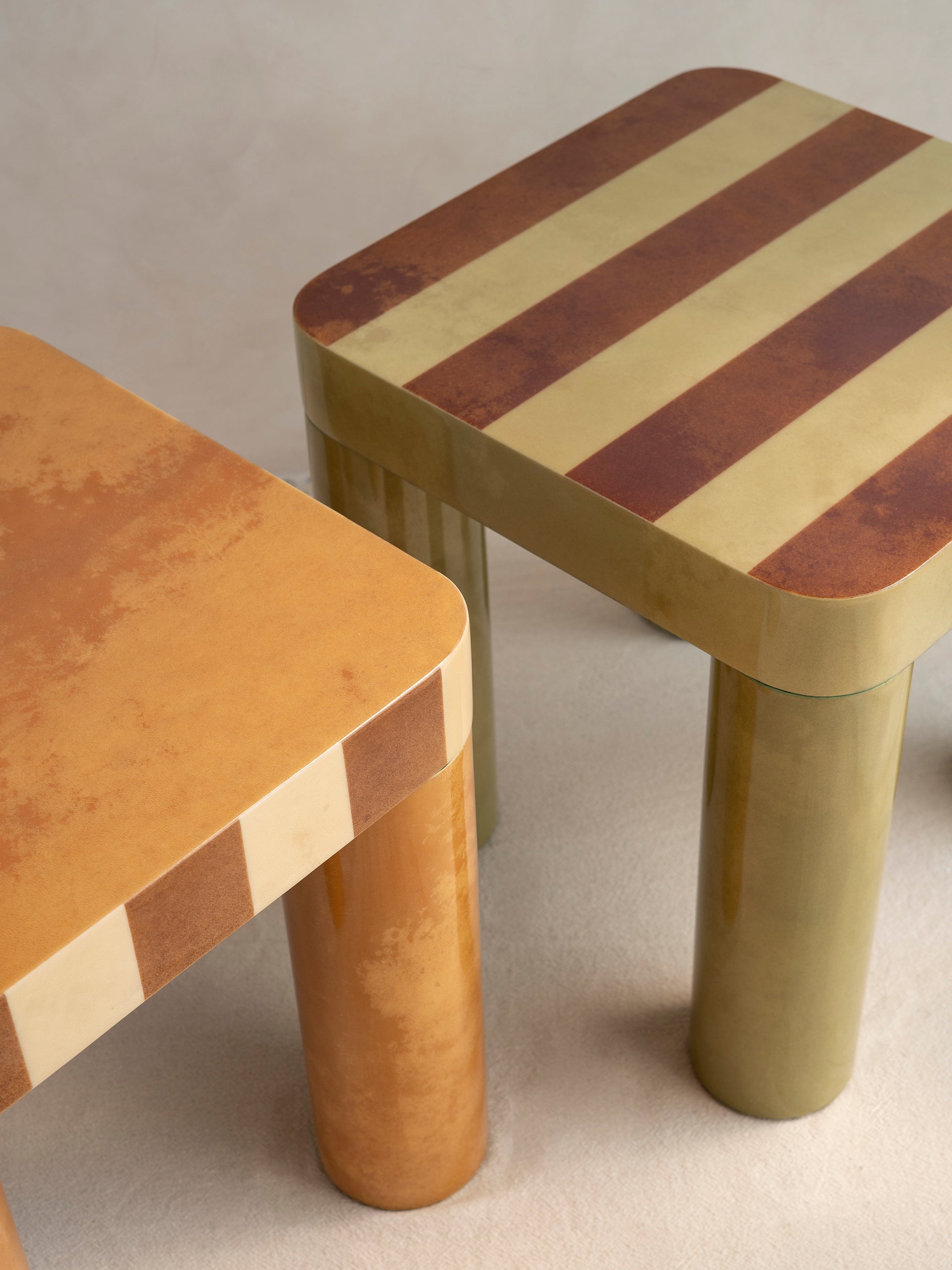 40 Side Table - Green + Brown