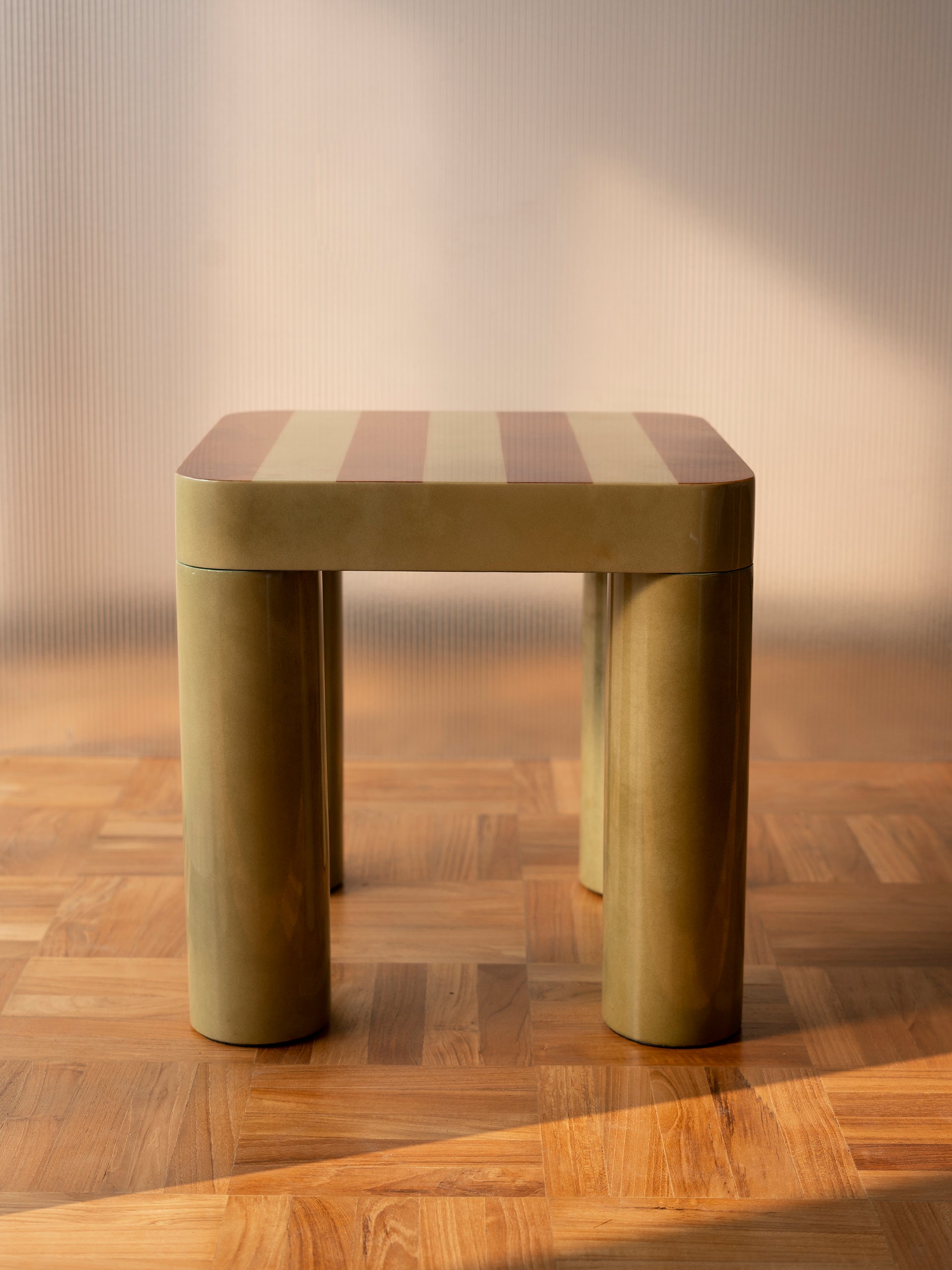 40 Side Table - Green + Brown