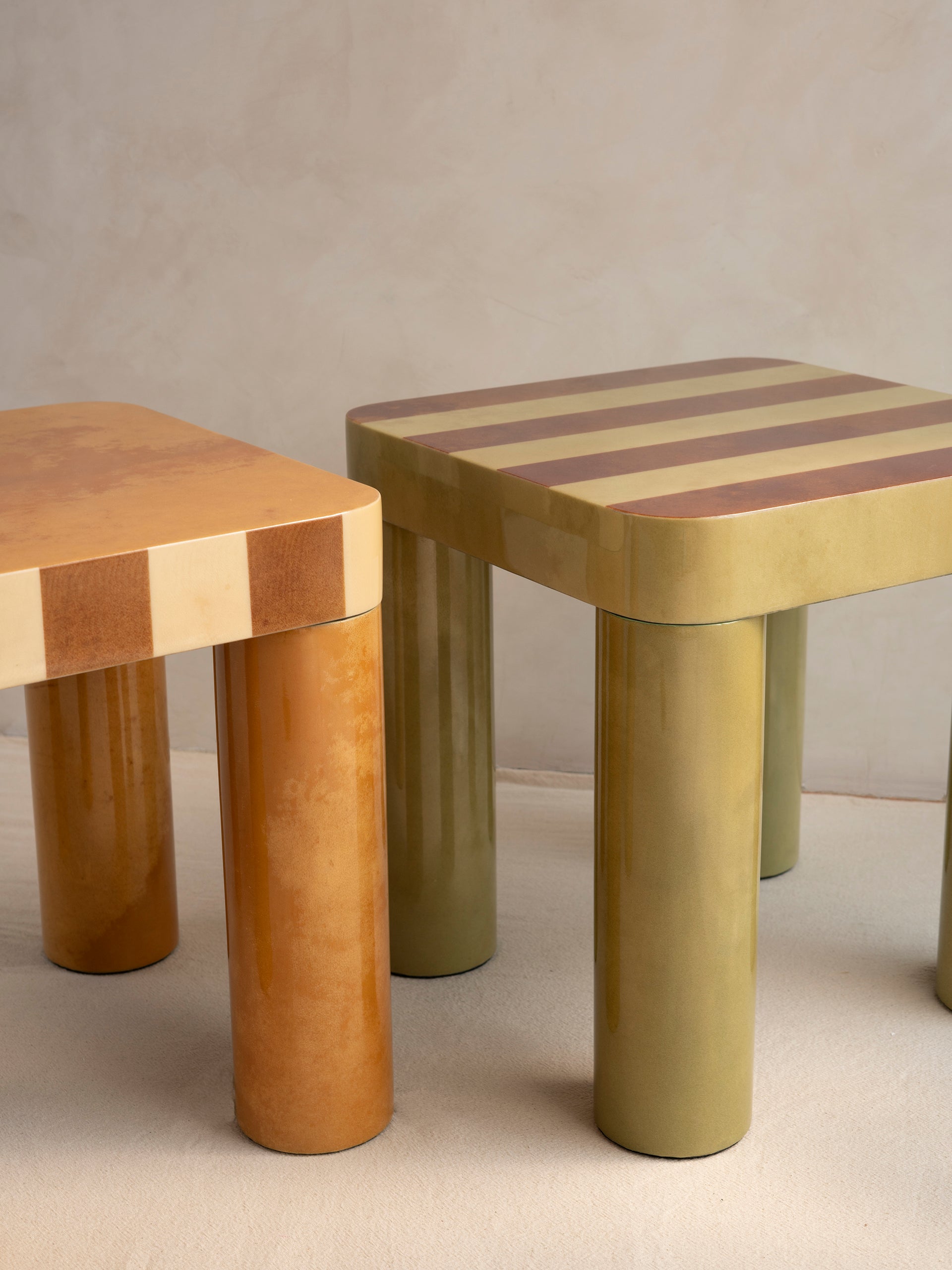 40 Side Table - Green + Brown